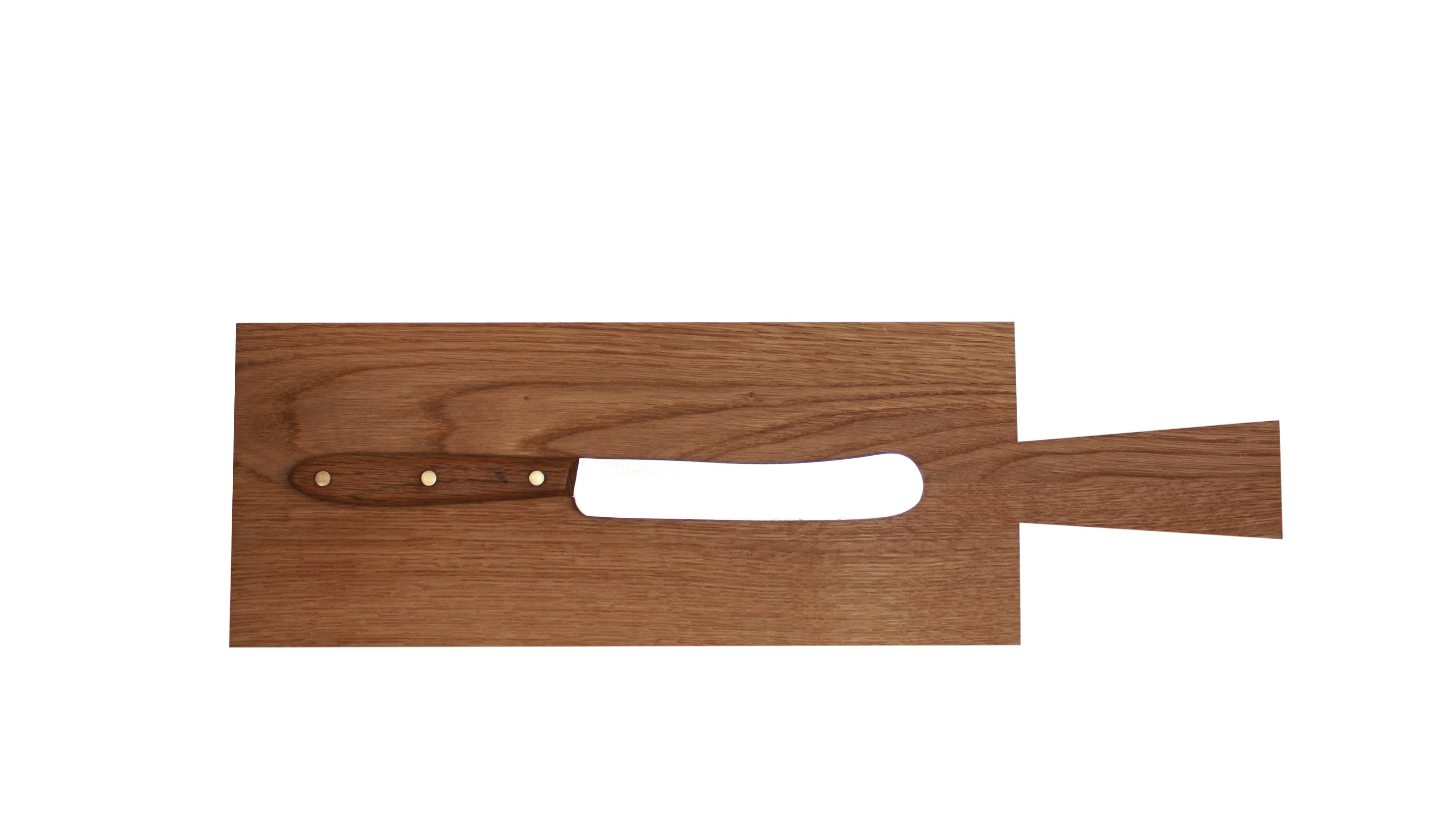 Schneidebrett mit Messer aus Eiche | Raumgestalt Design-Set handgefertigt